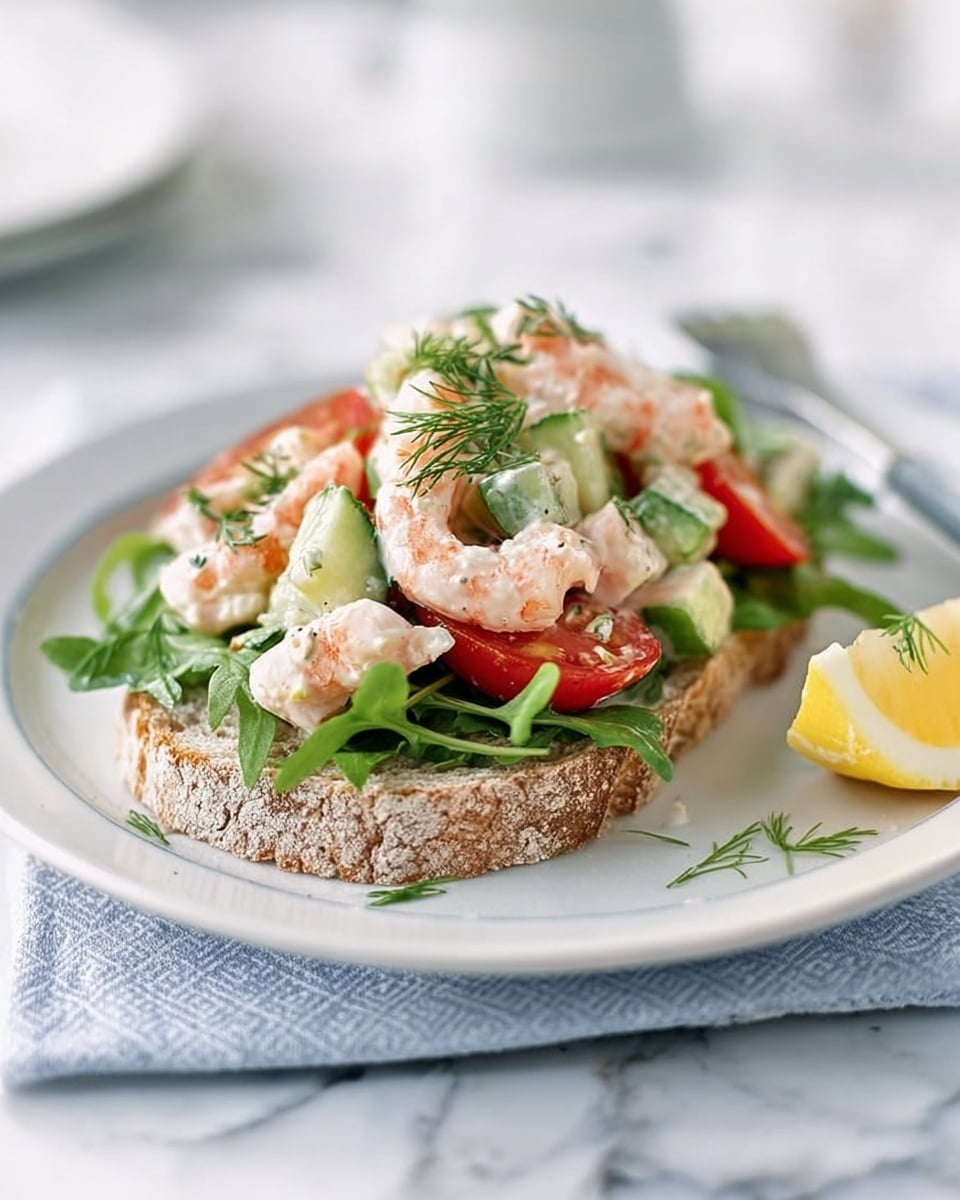 Open Prawn Cocktail Sandwich – Fresh & Flavorful Seafood Delight