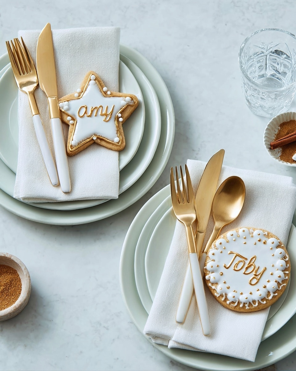Spiced Cinnamon and Cardamom Biscuits with Edible Name Tags